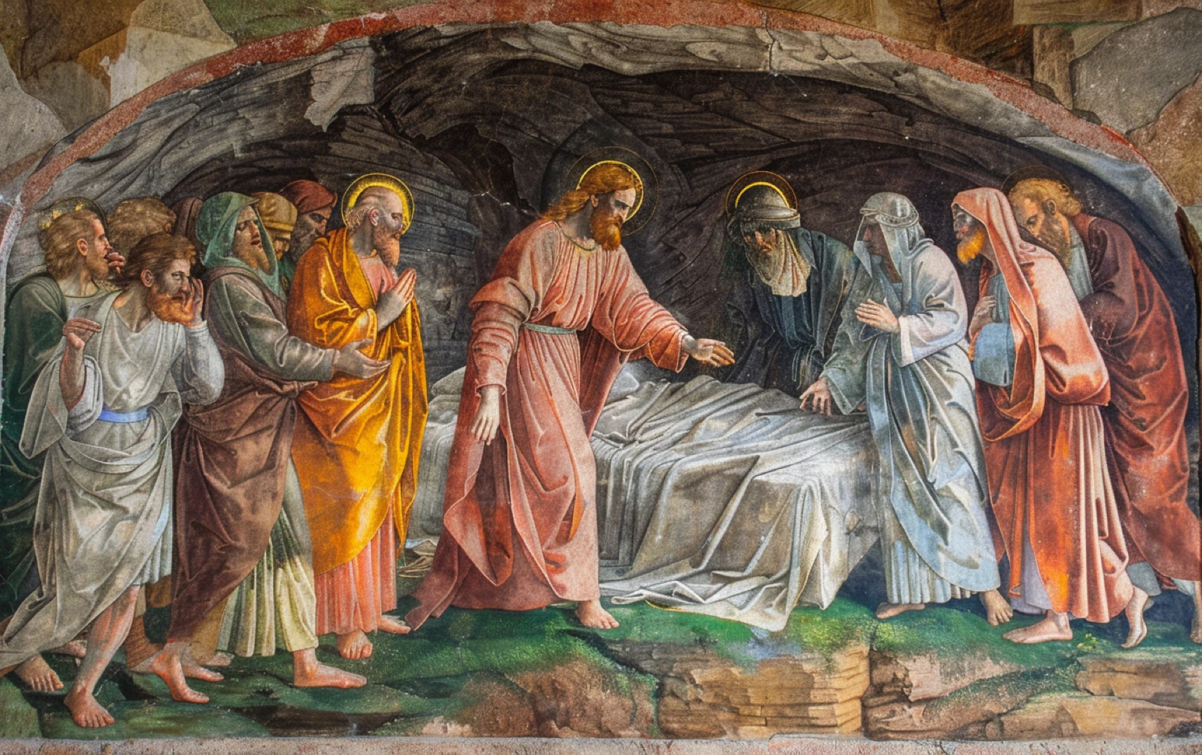 Resurrection_of_Lazarus_fresco_painting_in_the_stylebde_0604398 ...