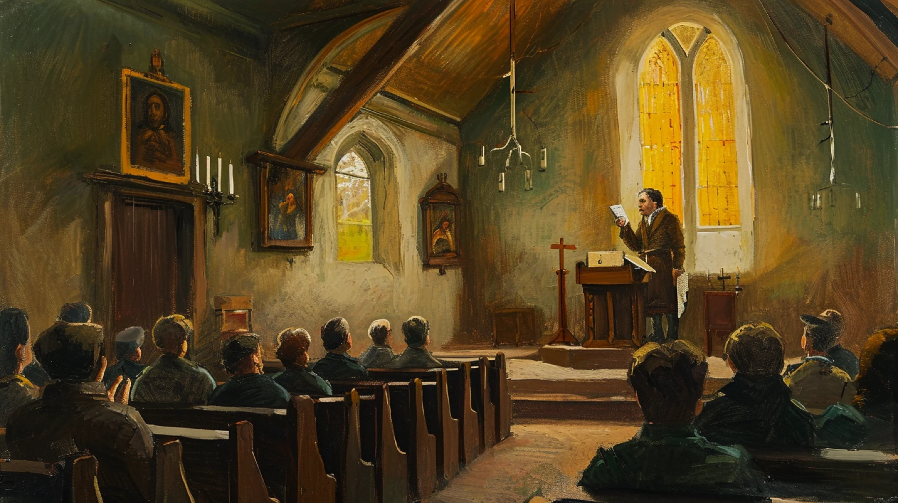 painting_of_a_pastor_giving_a_sermon_in_a_rural_chdbb44_01059 ...